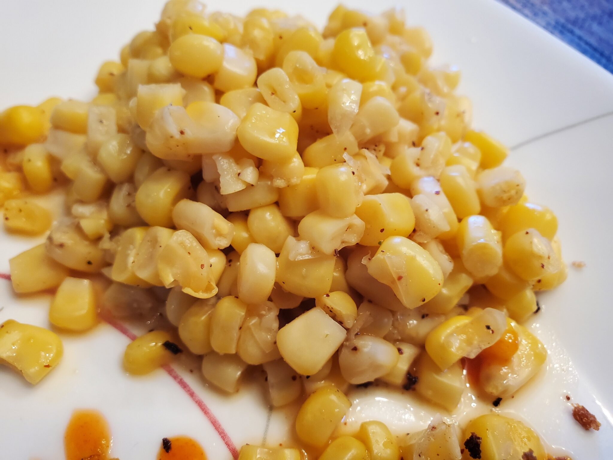 Pan fried corn - From Dave's kitchen